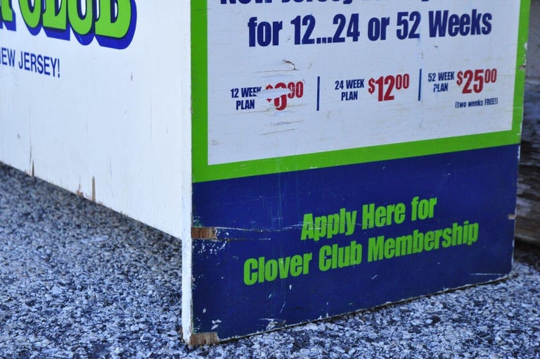 New Jersey Lottery Tickets Lottery Clover Club Advertisement Stand ...