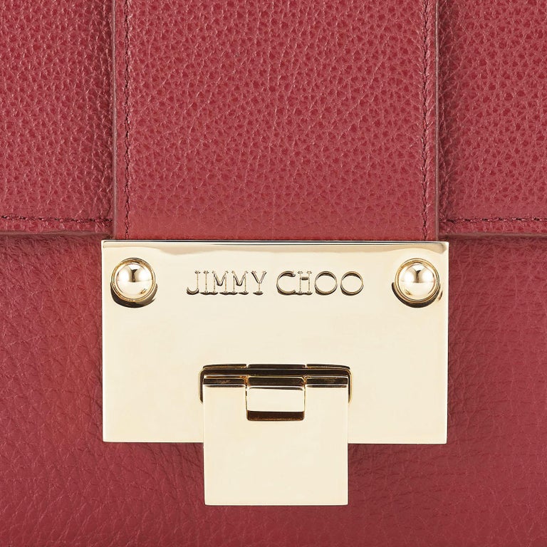 New JIMMY CHOO *Rebel* Red Grainy Calf Leather Cross Body Bag For Sale ...