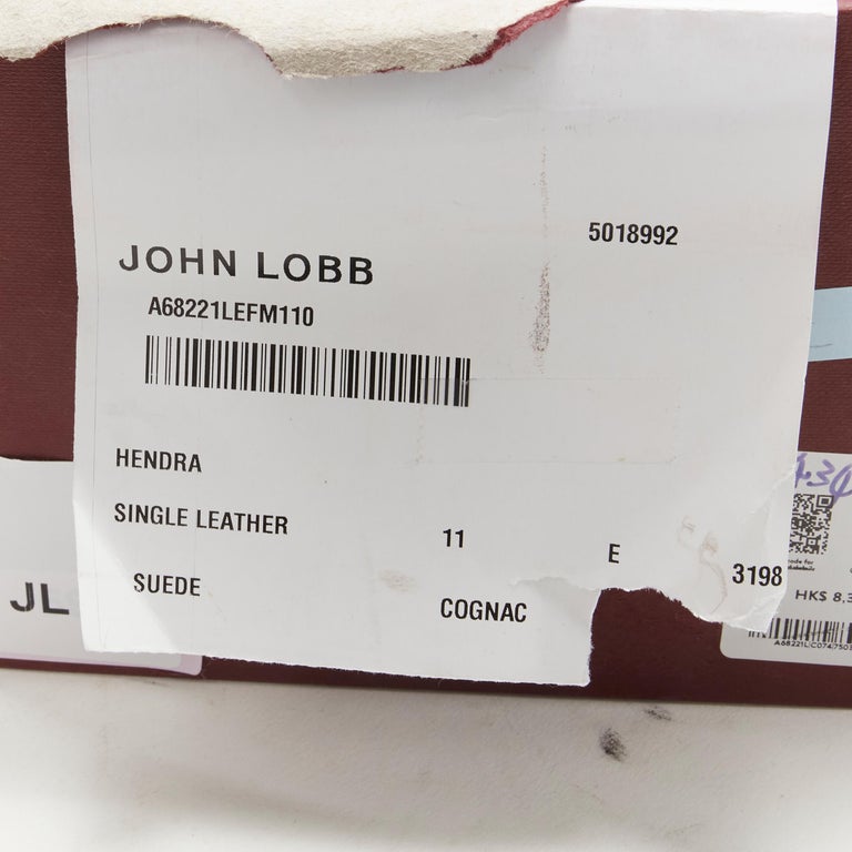 new JOHN LOBB Hendra Flexi cognac brown suede penny loafer UK11 EU45 ...