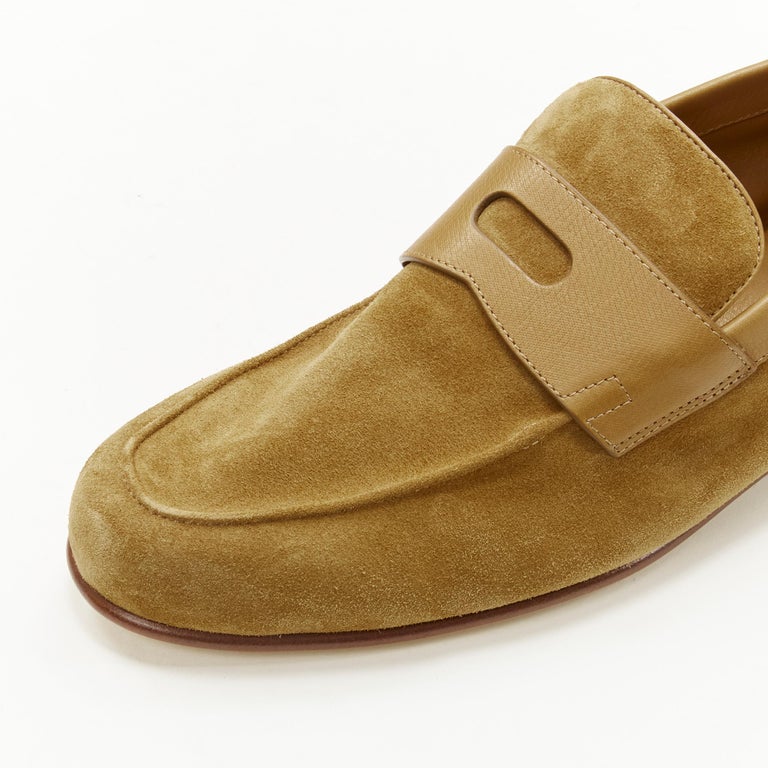 new JOHN LOBB Hendra Flexi cognac brown suede penny loafer UK11 EU45 ...