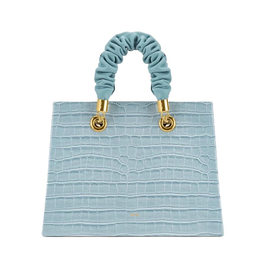 New JW PEI Ice Blue Ella Crocodile Pattern Vegan Leather Top Handle ...