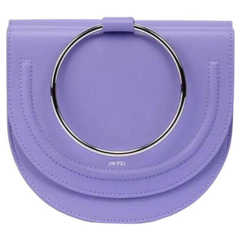 New JW PEI Violet Purple The Double Moon Vegan Leather Crossbody Bag ...