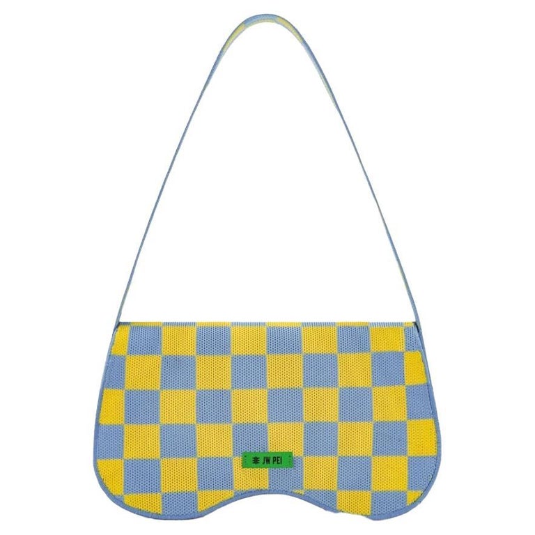 New JW PEI Yellow Multicolor Becci Knitted Recycled Polyester Shoulder ...