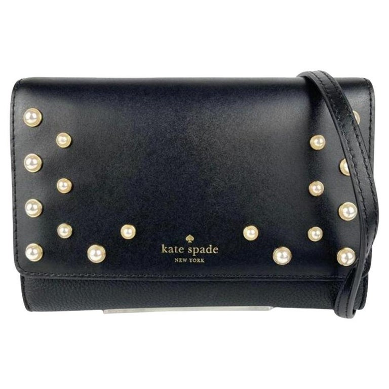NEW Kate Spade Black Serrano Place Pearl Summer Leather Crossbody Bag ...