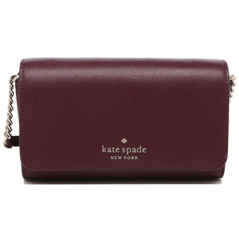 NEW Kate Spade Brown Cherrywood Staci Small Flap Leather Crossbody Bag ...