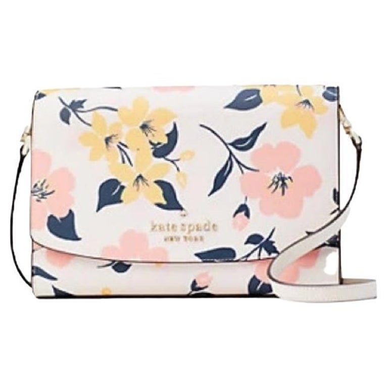 NEW Kate Spade Cream Multi Carson Convertible Floral Print Leather ...