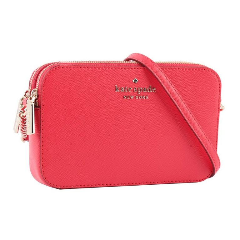 NEW Kate Spade Digital Red Staci Nouveau Bloom Double Zip Small ...