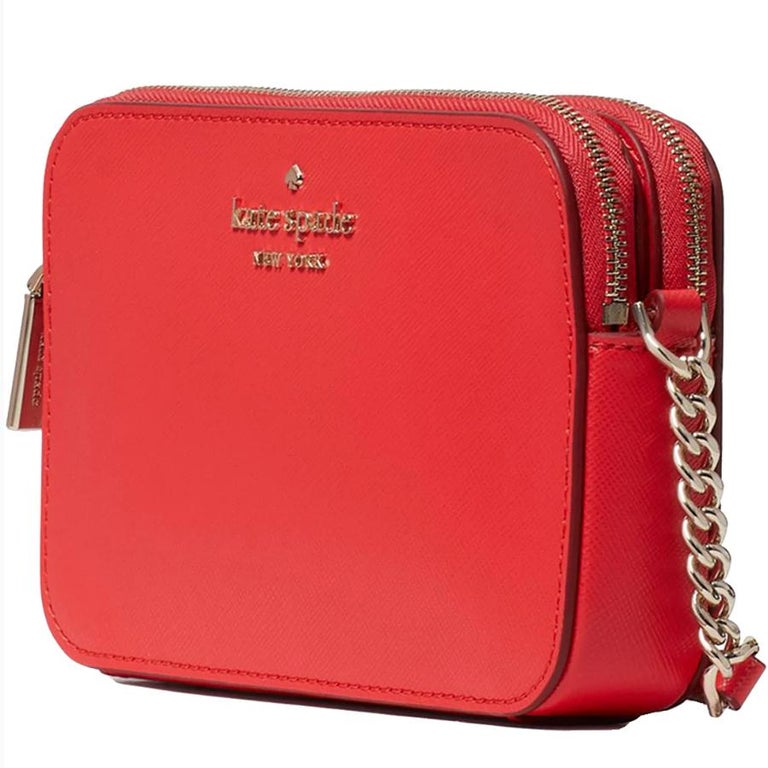 NEW Kate Spade Digital Red Staci Nouveau Bloom Double Zip Small ...