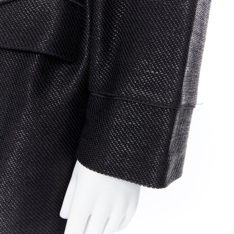 new LA PERLA MENSWEAR Runway black lacquered raffia weave belted robe ...