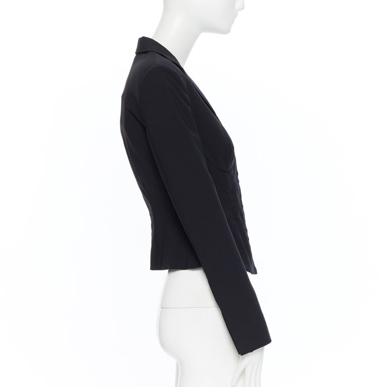 new LA PERLA SS17 Corset Jacket black bi-stretch wool zip bustier ...