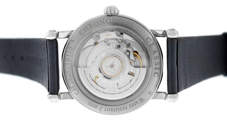 New Ladies Chronoswiss Classic Steel Date Automatic Watch at 1stDibs