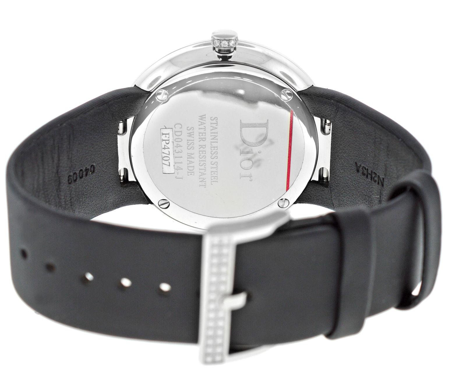 New Lady Christian Dior La D De Dior Diamond SS Quartz Watch For Sale ...