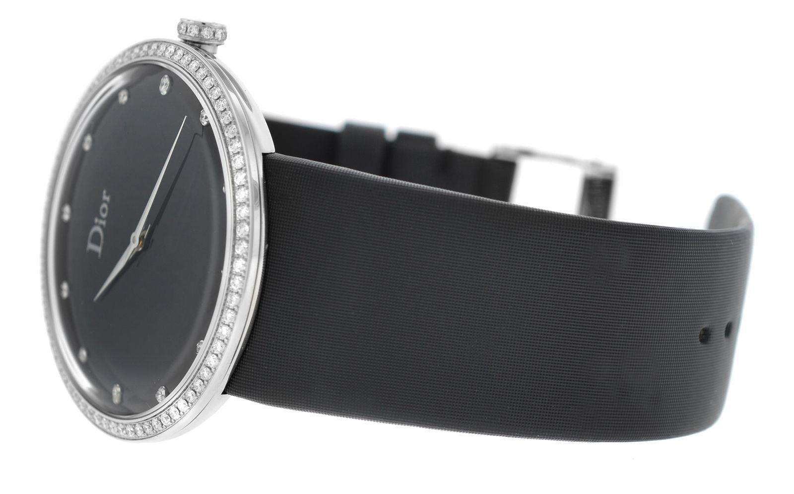 New Lady Christian Dior La D De Dior Diamond SS Quartz Watch For Sale ...