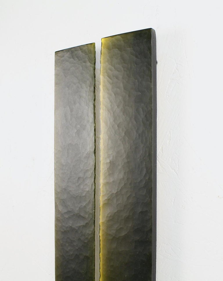 New Light, 2 Australian Art Glass Sculpture Panels by Kirstie Rea, 2004 ...