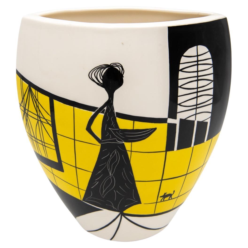 New Look porcelain vase midcentury modern "the scream", Poland, 1970s ...
