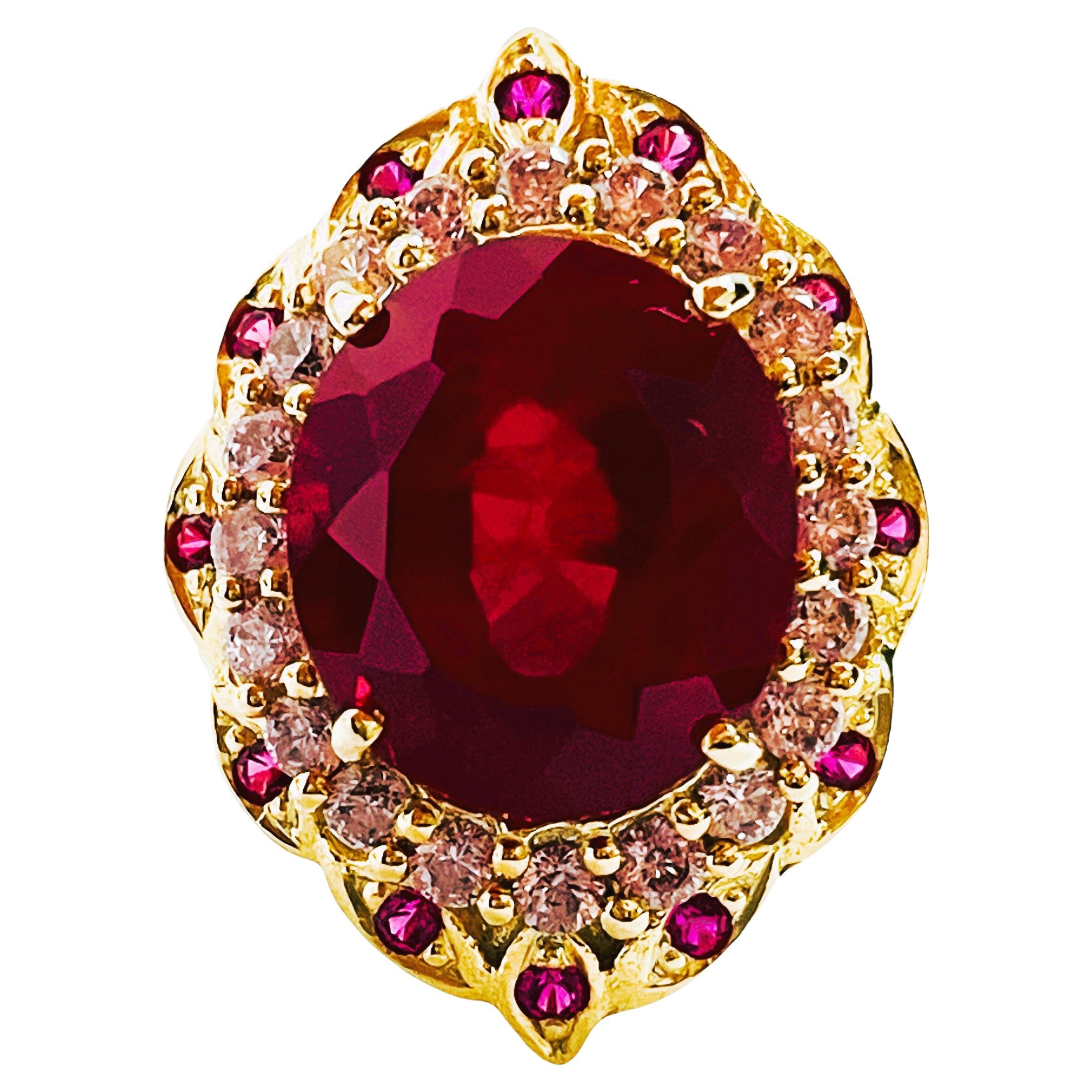 New Madagascar 7ct Blood Red Ruby, Pink Ruby and White Sapphire ...