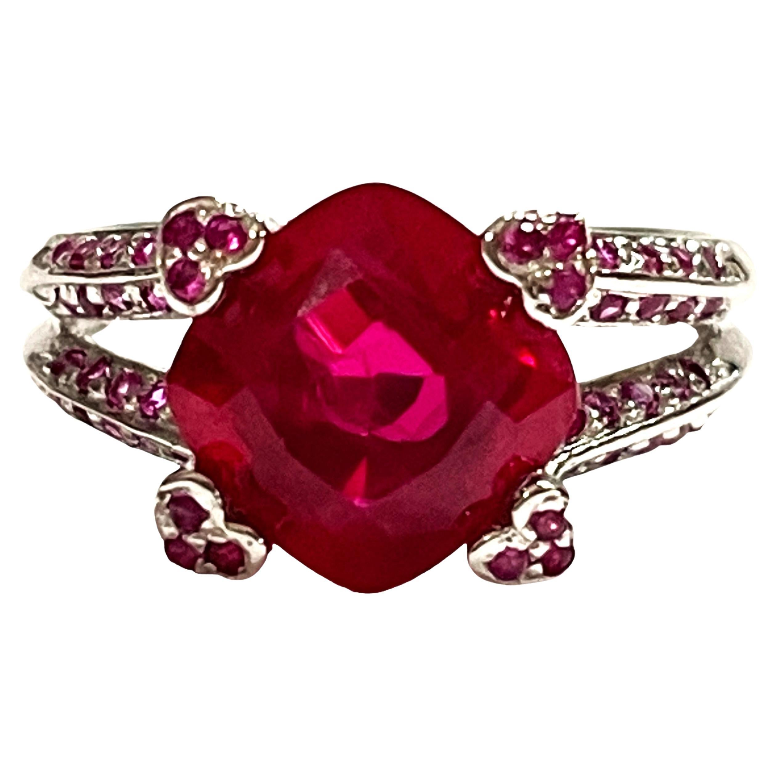 New Madagascar 7ct Blood Red Ruby, Pink Ruby and White Sapphire ...