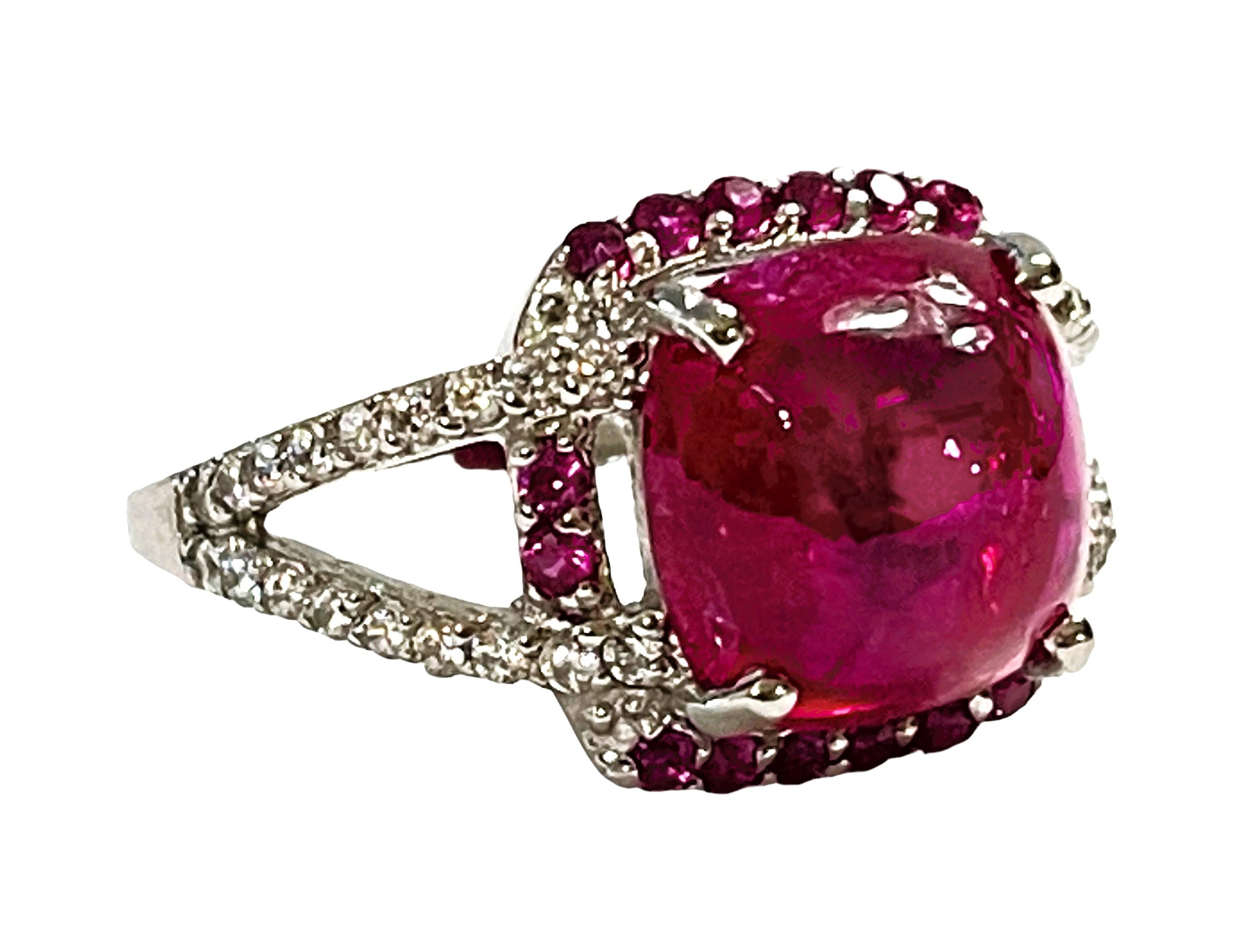 New Madagascar 4.5 Ct Pinkish Red Ruby and Red and White Sapphire ...