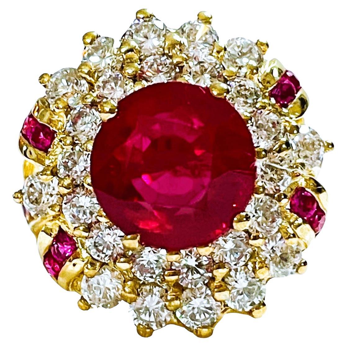 New Madagascar 5.1 Carat Red Ruby and Pink Ruby Gold Plated Sterling ...