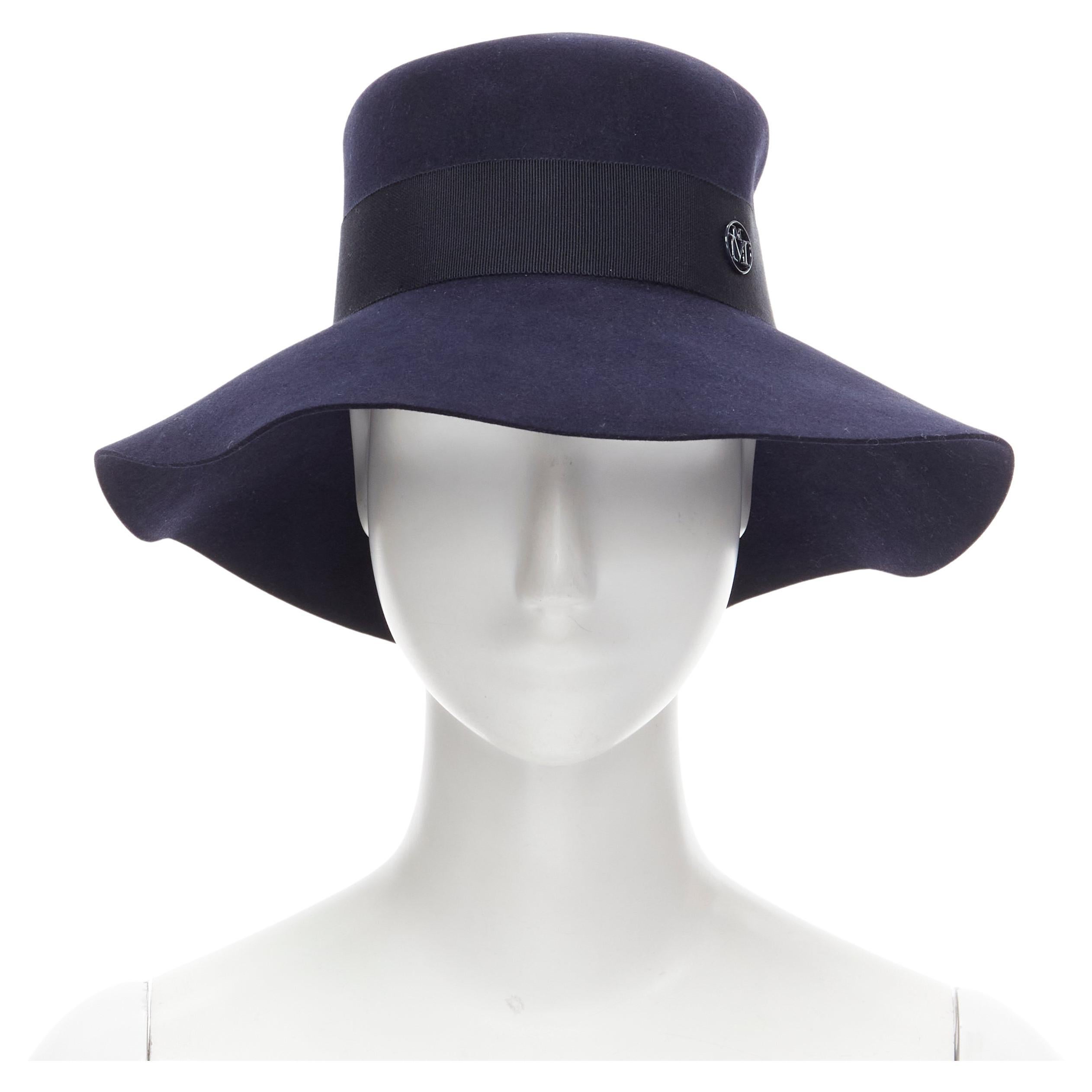 MAISON MICHEL Paris Andre Fedora Felt Hat in Charcoal Grey Size M For ...