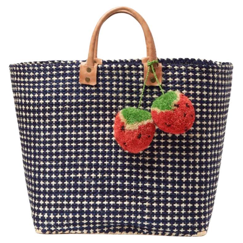 New Mar Y Sol Dove Grey Montauk Crocheted Raffia Shoulder Tote Bag For ...