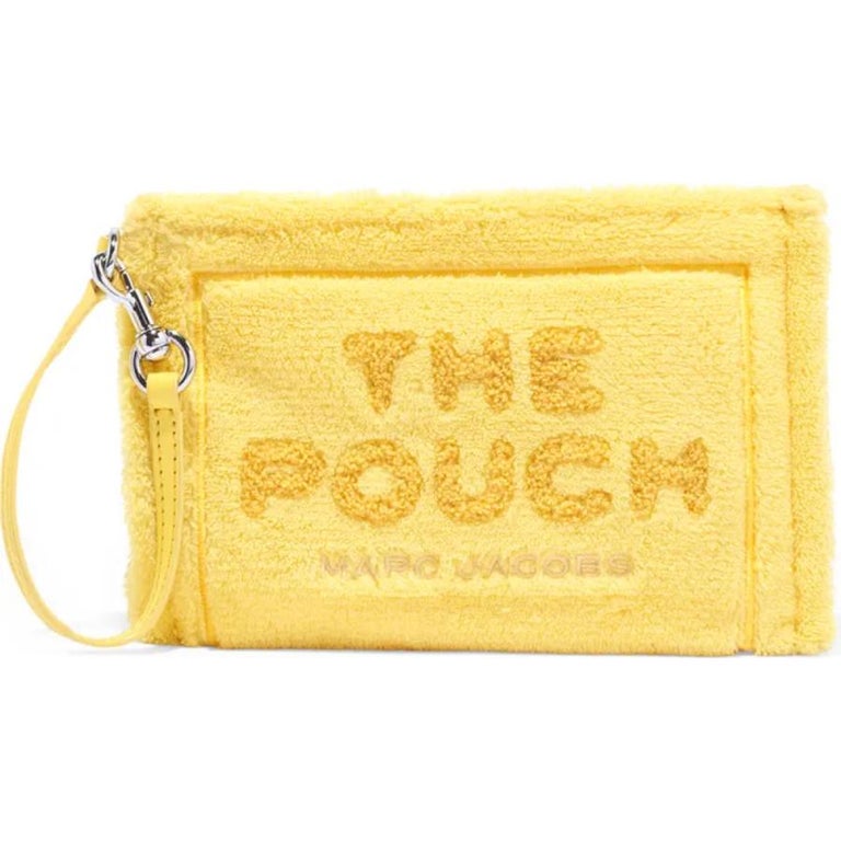 New Marc Jacobs Yellow The Pouch Embroidered Logo Clutch Bag For Sale ...
