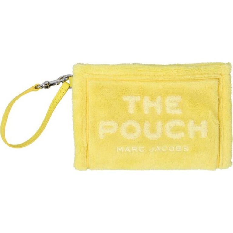 New Marc Jacobs Yellow The Pouch Embroidered Logo Clutch Bag For Sale ...