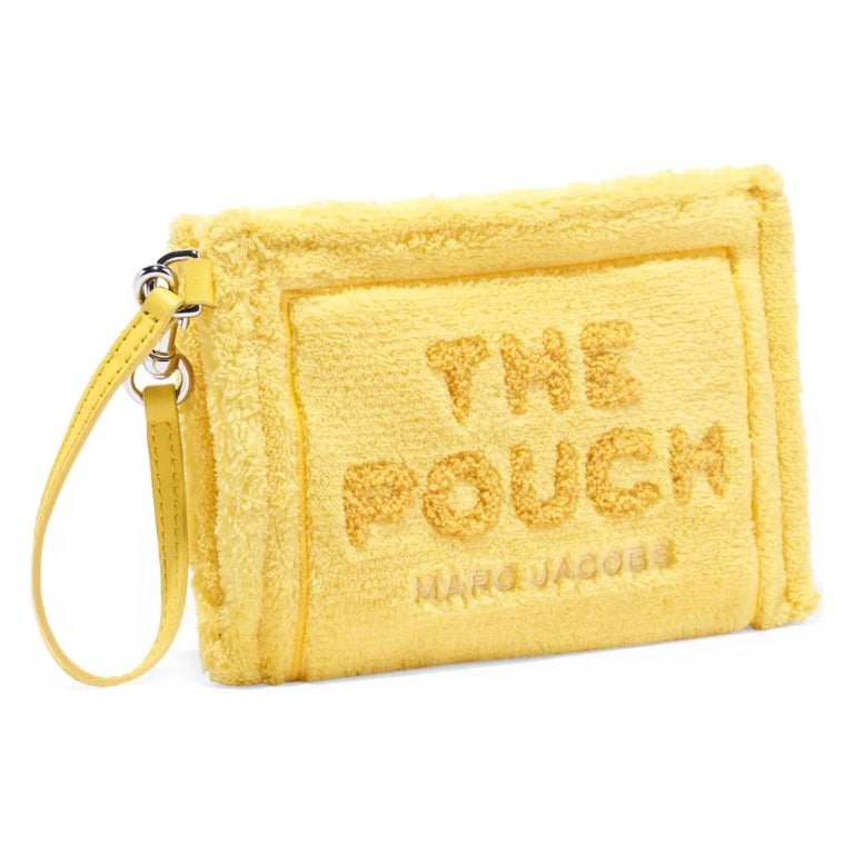 New Marc Jacobs Yellow The Pouch Embroidered Logo Clutch Bag For Sale ...
