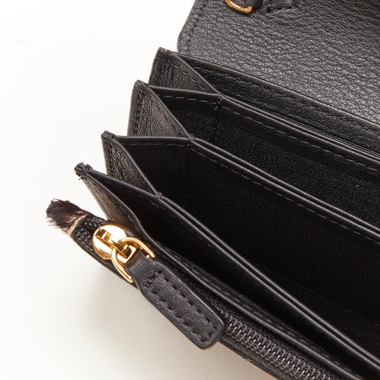 new MCM red leopard gold studded flap cardholder micro crossbody chain ...