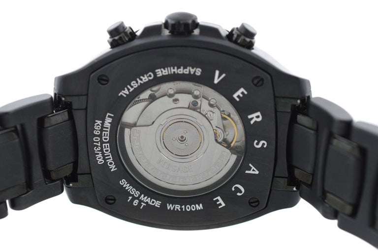 New Men's Versace DV One Chrono Limited Edition PVD Auto Watch For Sale ...