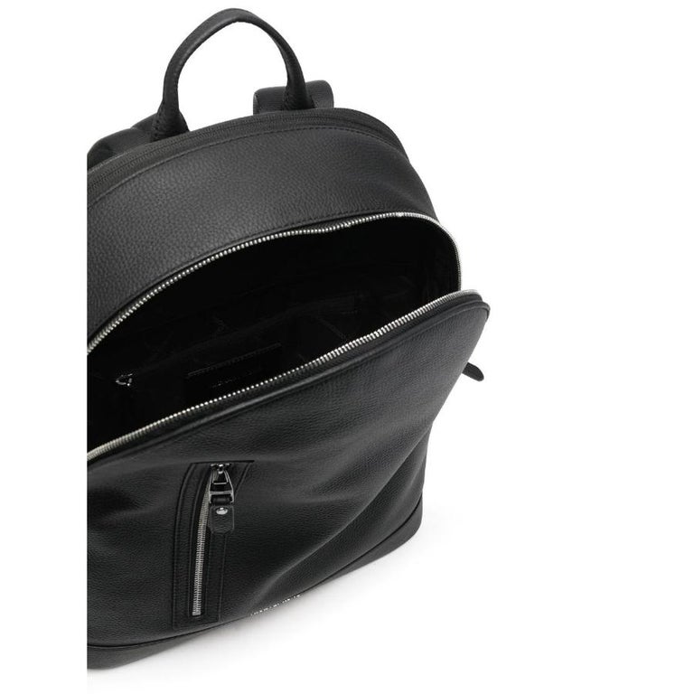 NEW Michael Kors Black Hudson Slim Pebbled Leather Backpack Rucksack ...