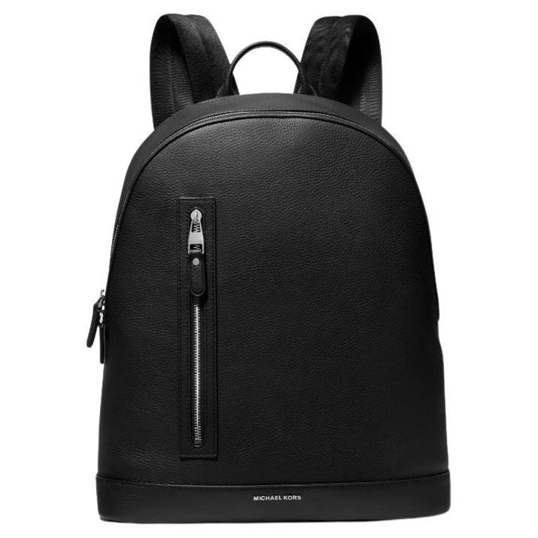 NEW Michael Kors Black Hudson Slim Pebbled Leather Backpack Rucksack ...