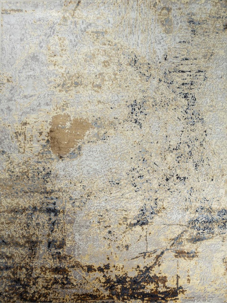 New Modern Abstract Design Wool and Silk Rug For Sale at 1stDibs