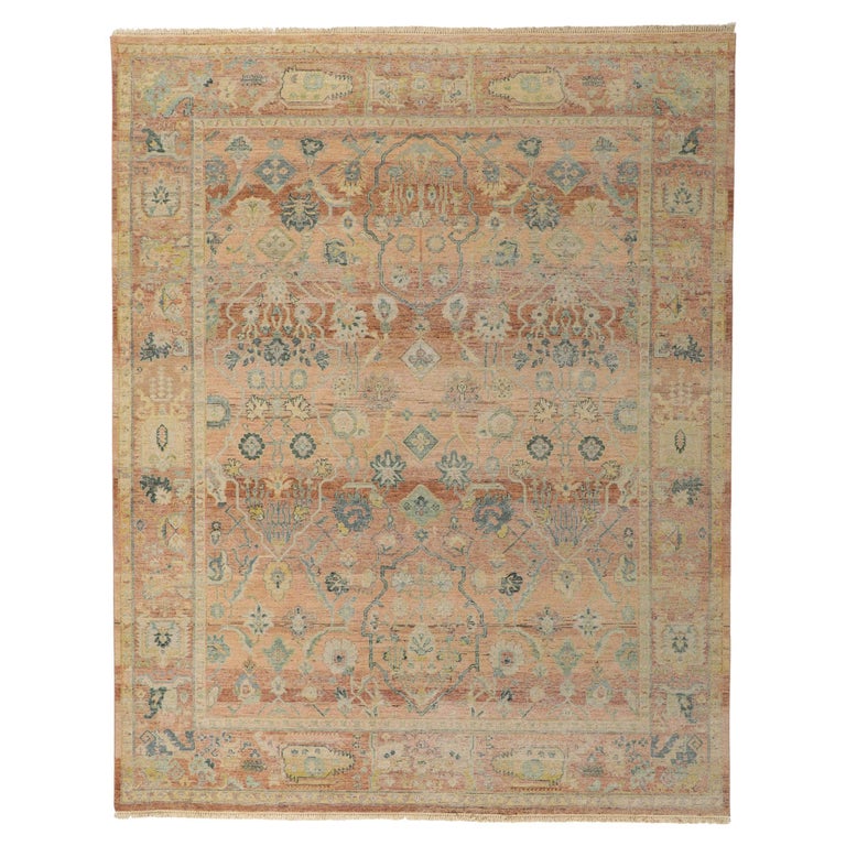 New Modern Distressed Rug with Vintage Style For Sale at 1stDibs