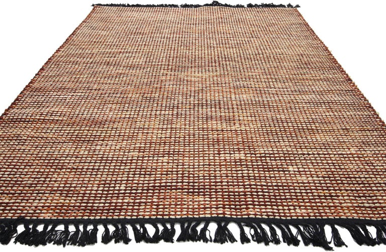 New Modern Lake House Cabin Style Dhurrie Flat-Weave Rug For Sale at ...