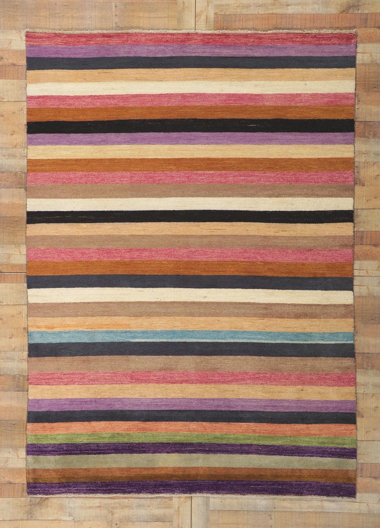 New Modern Striped Area Rug For Sale at 1stDibs