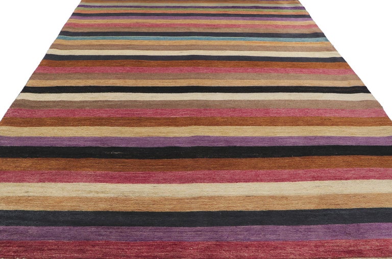 New Modern Striped Area Rug For Sale at 1stDibs