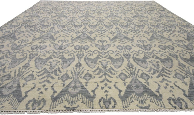 New Modern Transitional Ikat Style Area Rug For Sale at 1stDibs ...