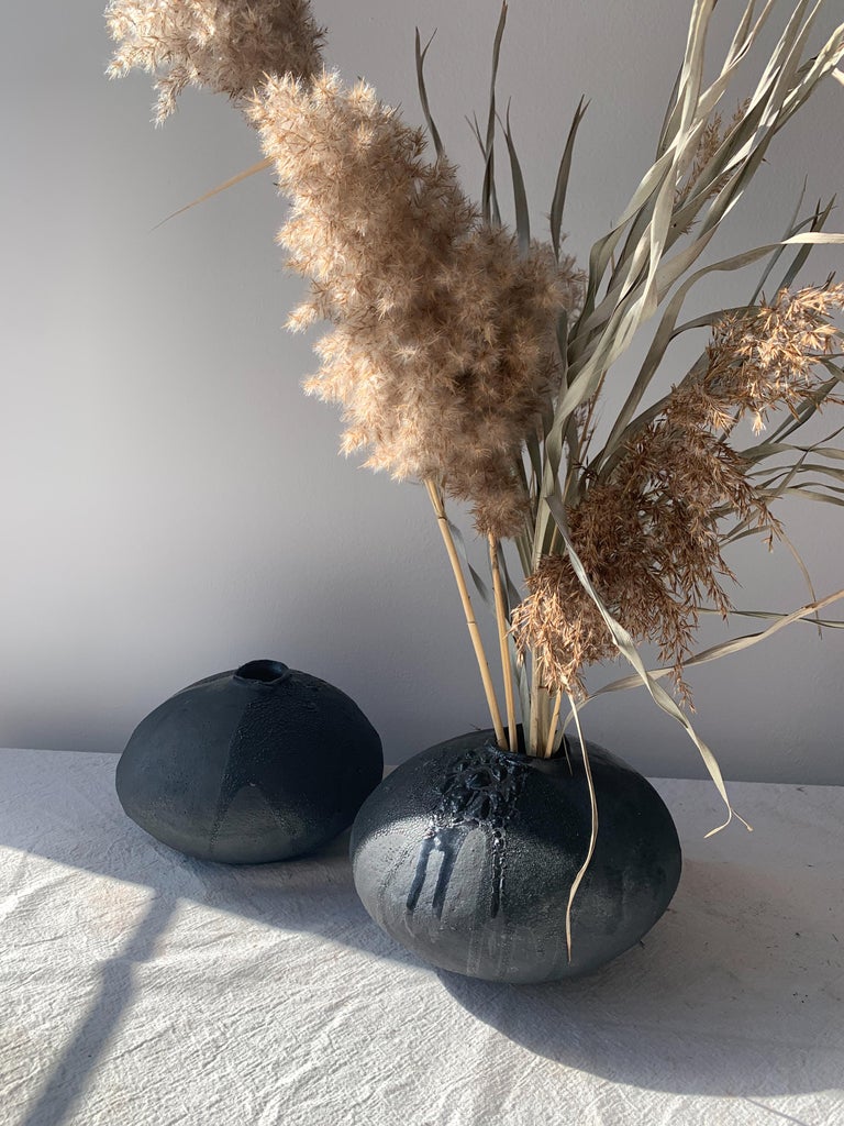 New Moon Ceramic Vase by MONDAYS For Sale at 1stDibs