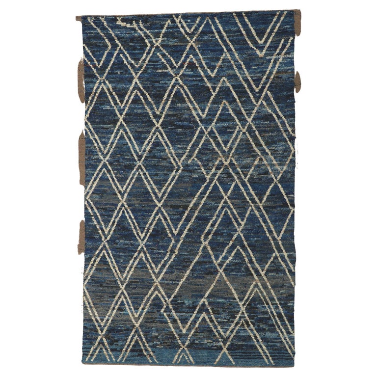 New Moroccan Area Rug with Short Pile For Sale at 1stDibs