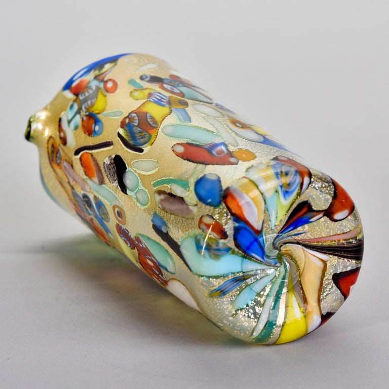 New Murano Glass Pitcher in Gold Green and Multi Colors For Sale at 1stDibs