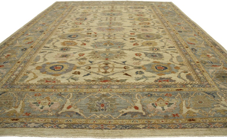 New Neoclassical Style Turkish Oushak Area Rug For Sale at 1stDibs