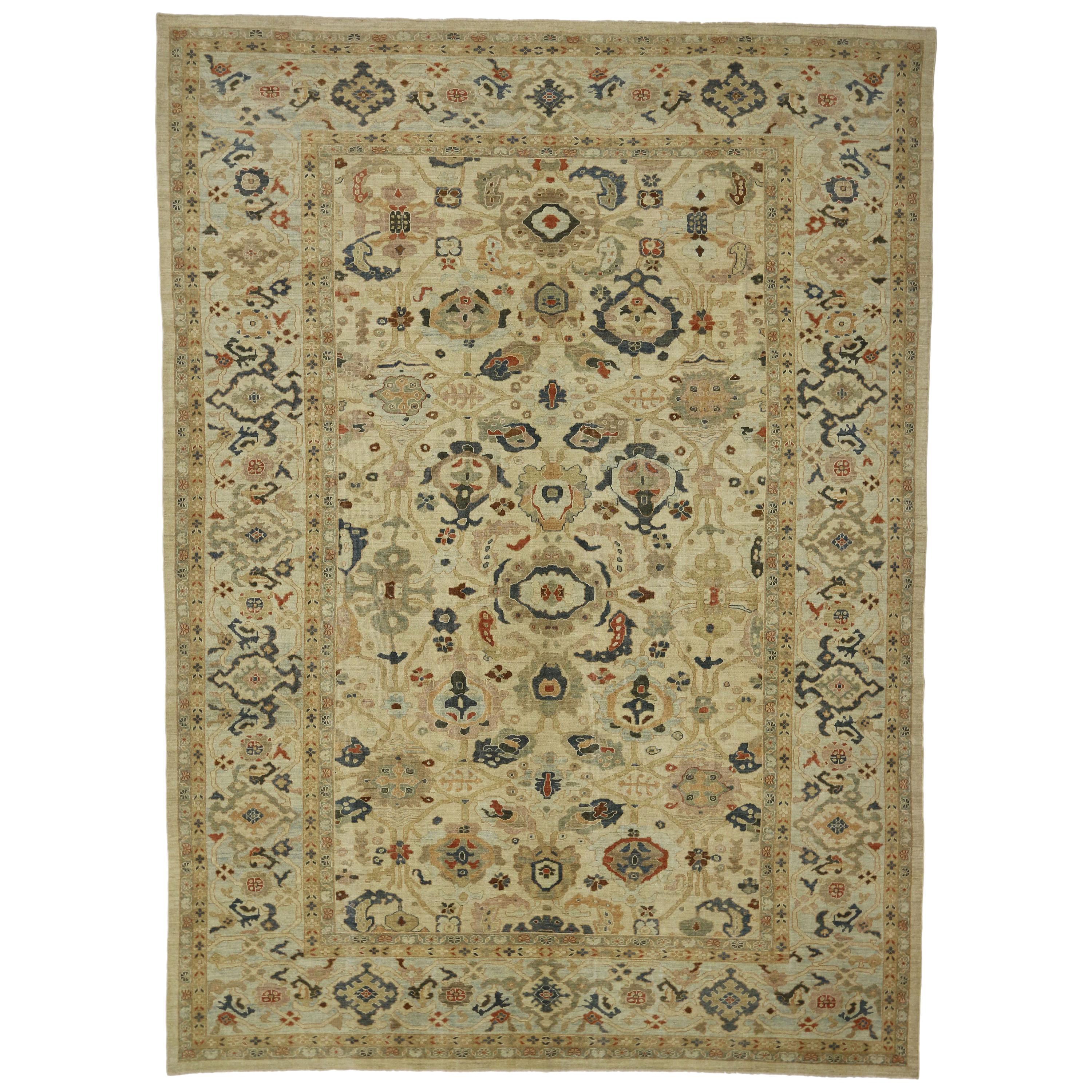 Neoclassical Style Persian Sultanabad Area Rug with Federal Color ...