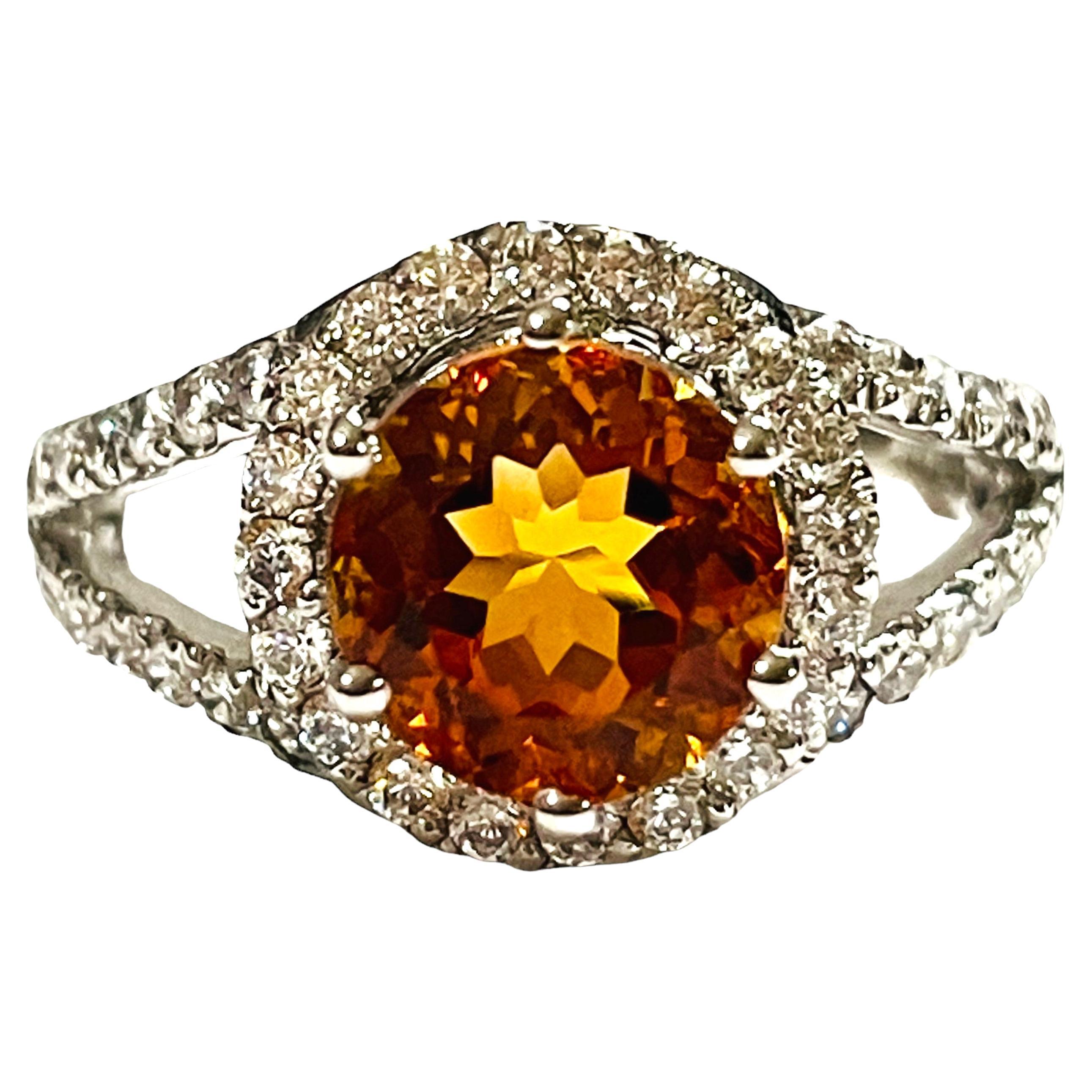 New Nigerian Peach Orange 13.3 Ct Morganite and White Sapp Sterling ...