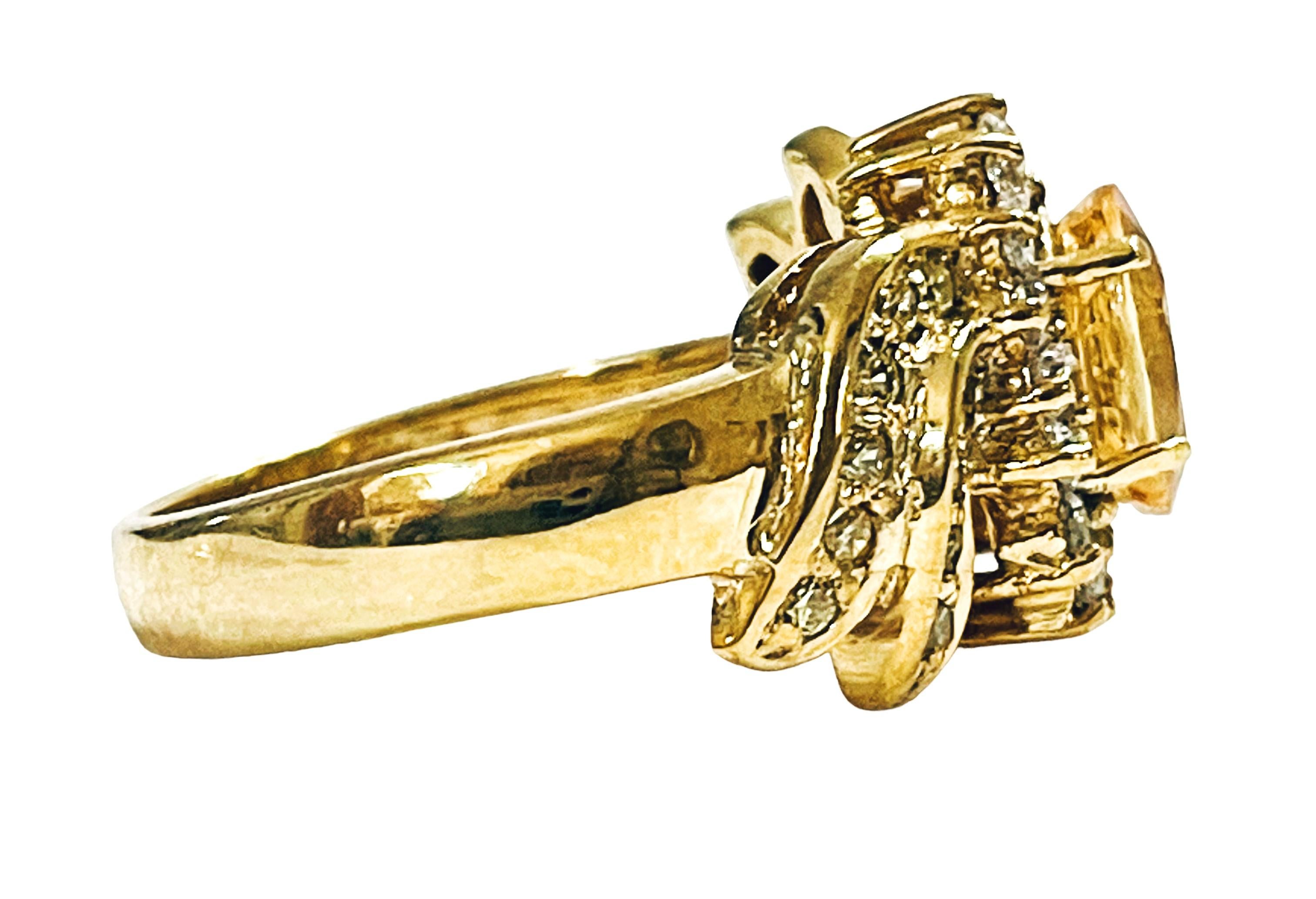 New Nigerian IF Yellow Morganite and Sapphire Yellow Gold Plated ...