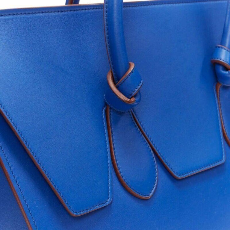 new OLD CELINE Phoebe Philo Knot cobalt blue calf large shopper tote ...