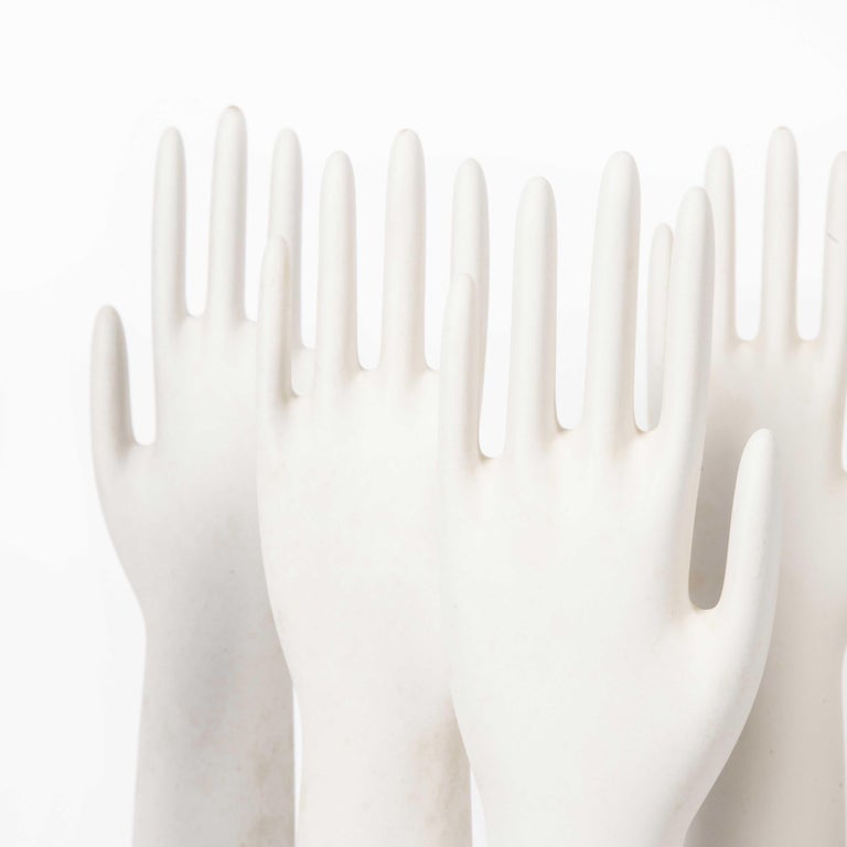 New Old Stock Ceramic Rubber Glove Hand Moulds, Singles 'Red Base' For ...