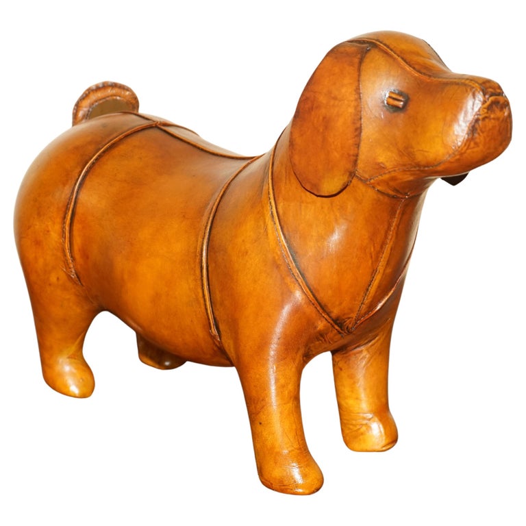 New Old Stock Liberty Style Omersa Brown Leather Dachshund Sausage Dog ...