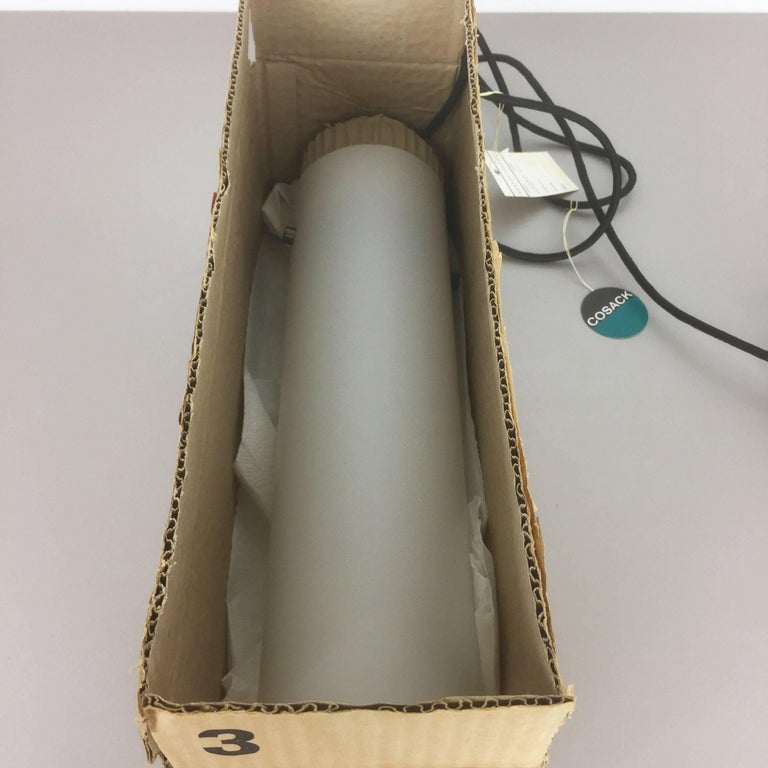 New Old Stock, Opal Glass Hanging Tube Light by Cosack Lights, Germany ...