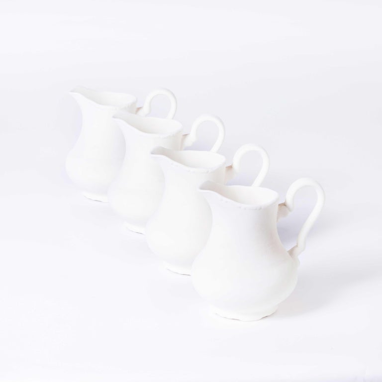 New Old Stock Raw Ceramic Small White Jug For Sale at 1stDibs